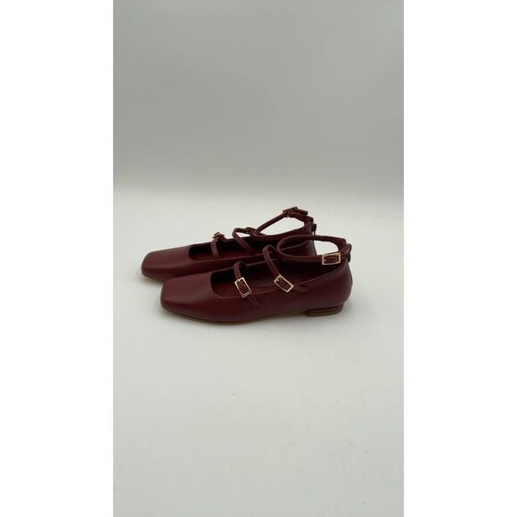 Quince | Shoes | Quince Italian Leather Strappy Ballet Flat Merlot ...